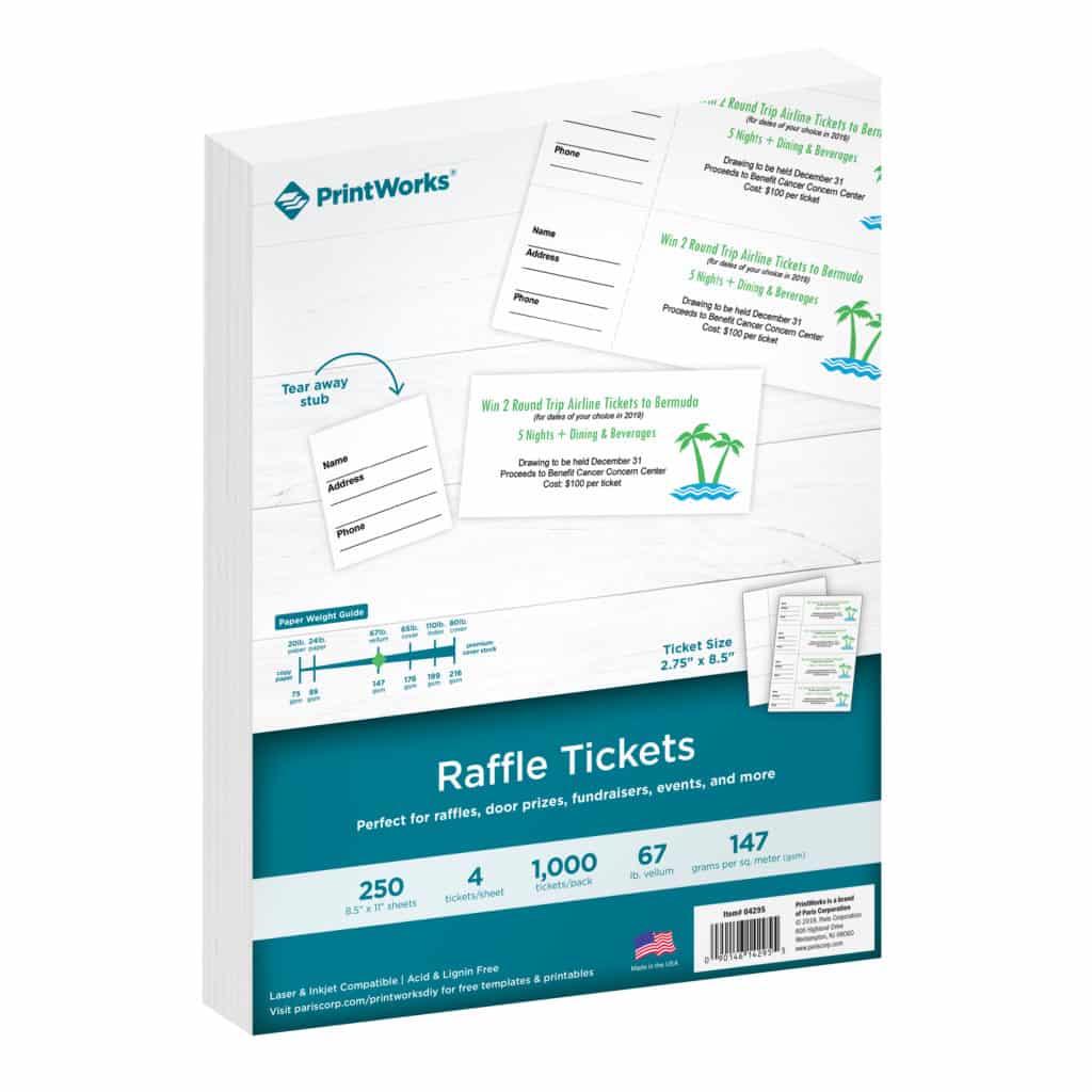 Raffle Tickets and Postcards by PrintWorks | Paris Corporation