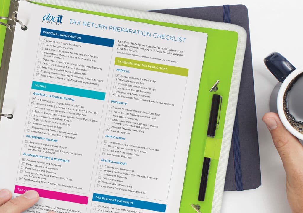 DocIt - Tax Return Prep Checklist | Paris Corporation