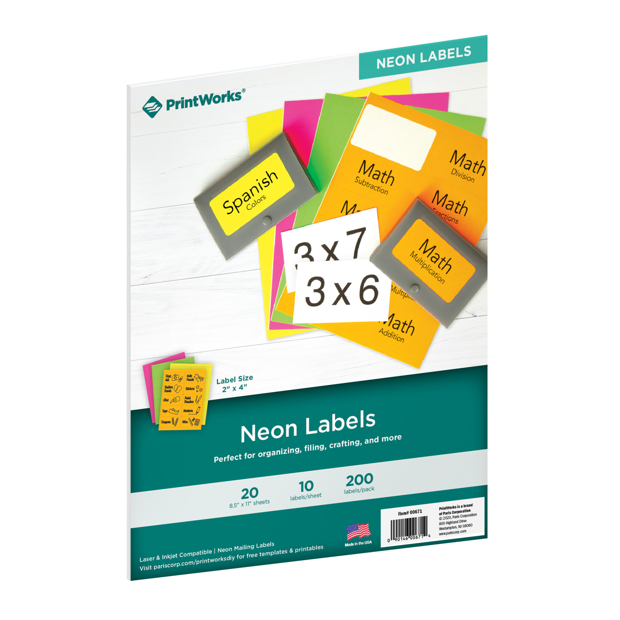 PrintWorks Mailing Labels for DIY Projects | Paris Corporation