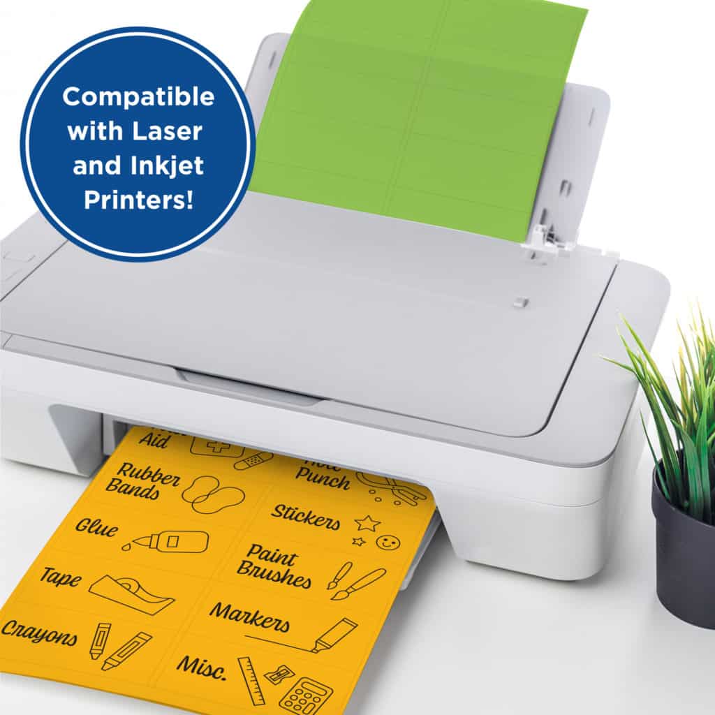 Neon Labels for Mailing and Filing by PrintWorks | Paris Corporation