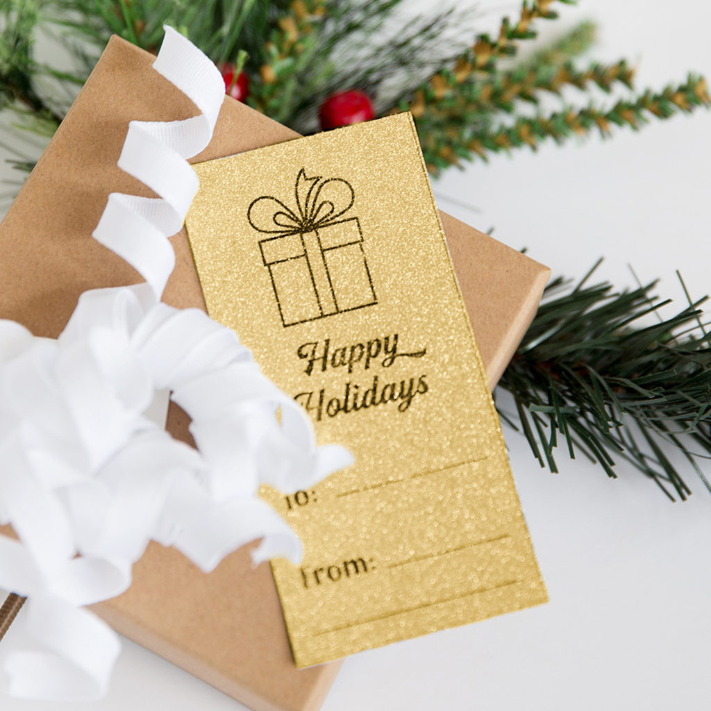 Glitter Holiday Gift Tags - Free Download