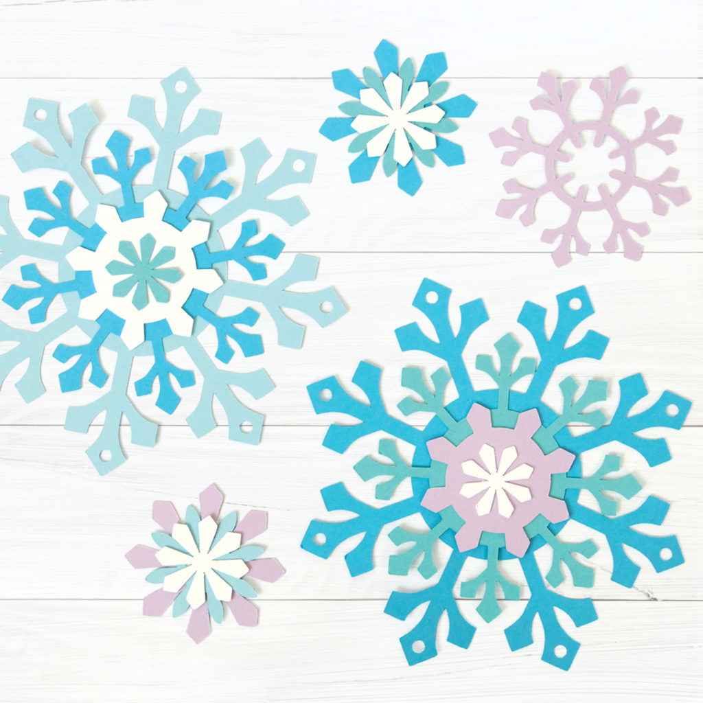 Layered Paper Snowflakes - Free Download