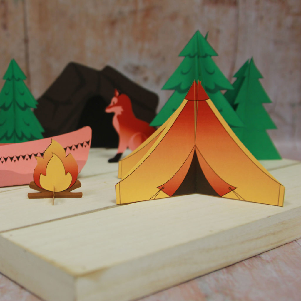 Forest Paper Animal Campsite - Free Printable Download by PrintWorks