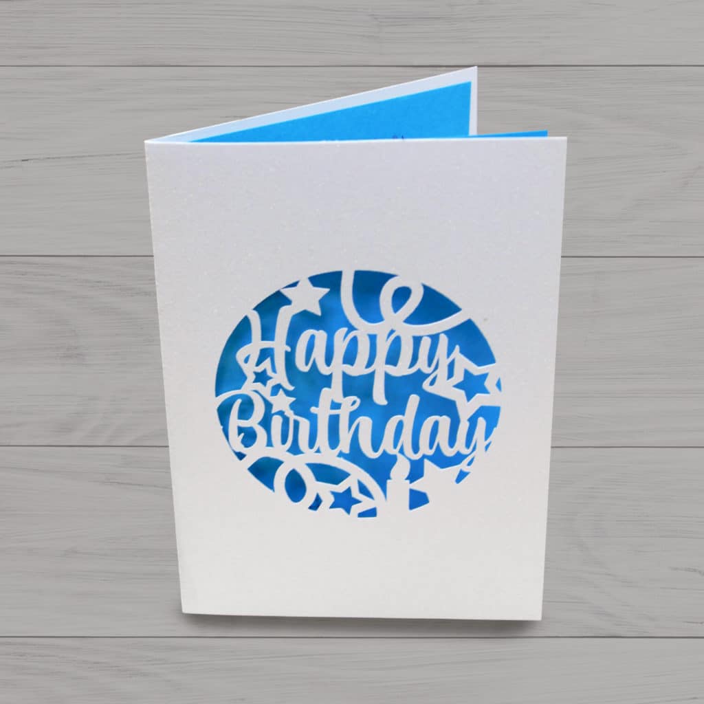 Glitter Birthday Card – Free SVG Download from PrintWorks